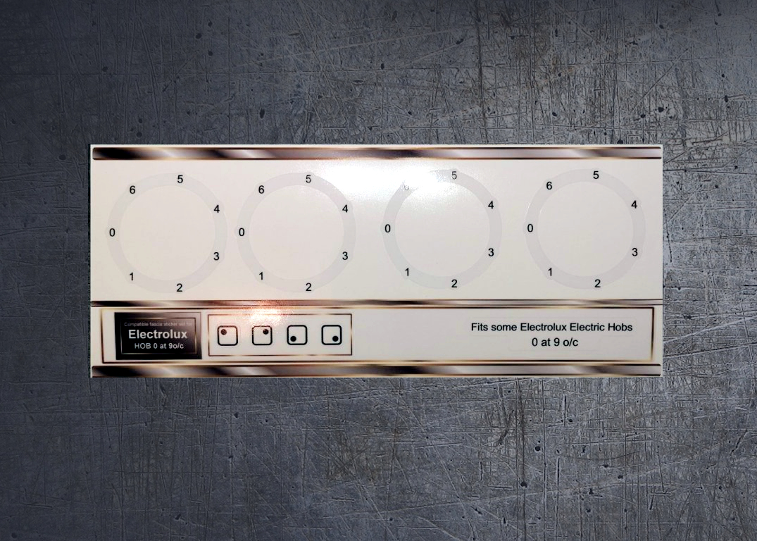 Electrolux Electric hob 0 at 9 compatible fascia sticker set ...